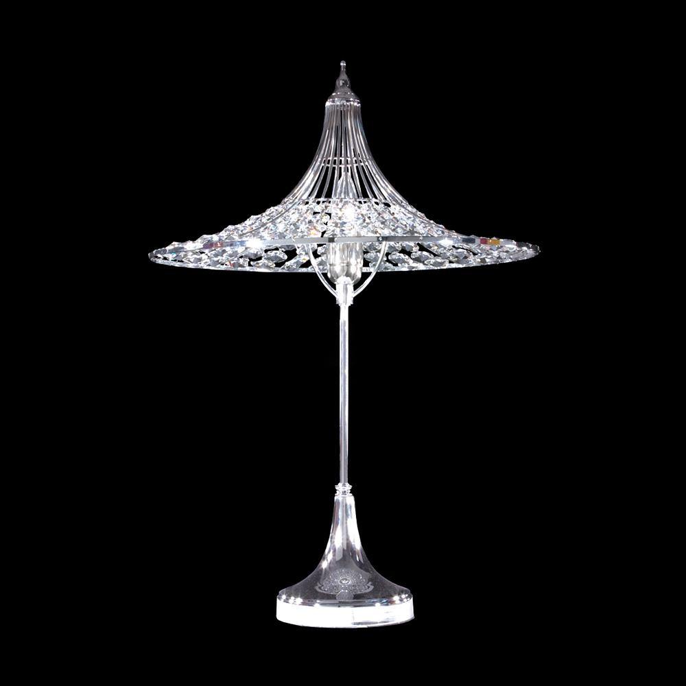 Chrome with Round Crystal Shade Table Lamp – LV LIGHTING