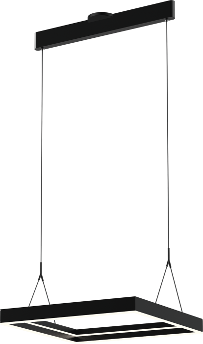 LED Satin Brushed Black Aluminum Rectangular Frame with Acrylic Diffus ...